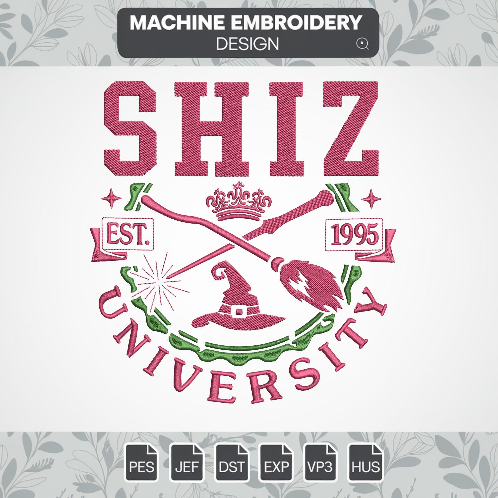 Shiz University Embroidery Designs, Wicth Univeristy Embroidery File ...