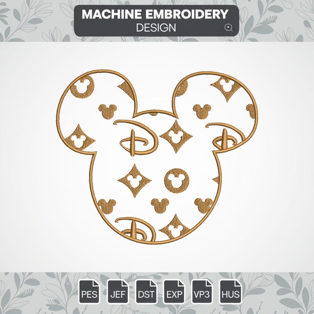 Mouse Embroidery Designs, Mouse Character Embroidery File, Mouse Head ...