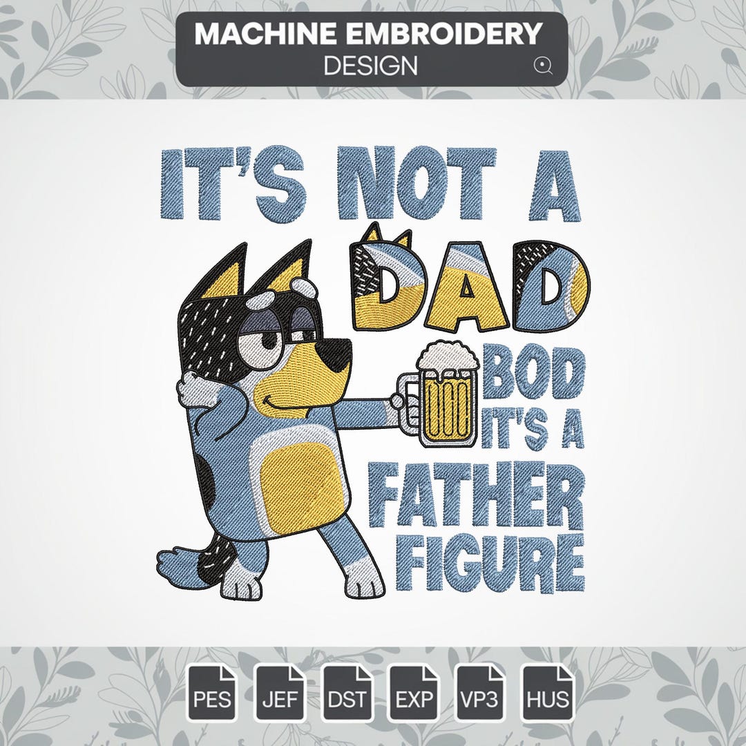 Father Blue Dog Embroidery Designs, Blue Dog Embroidery File, Blue Dog ...