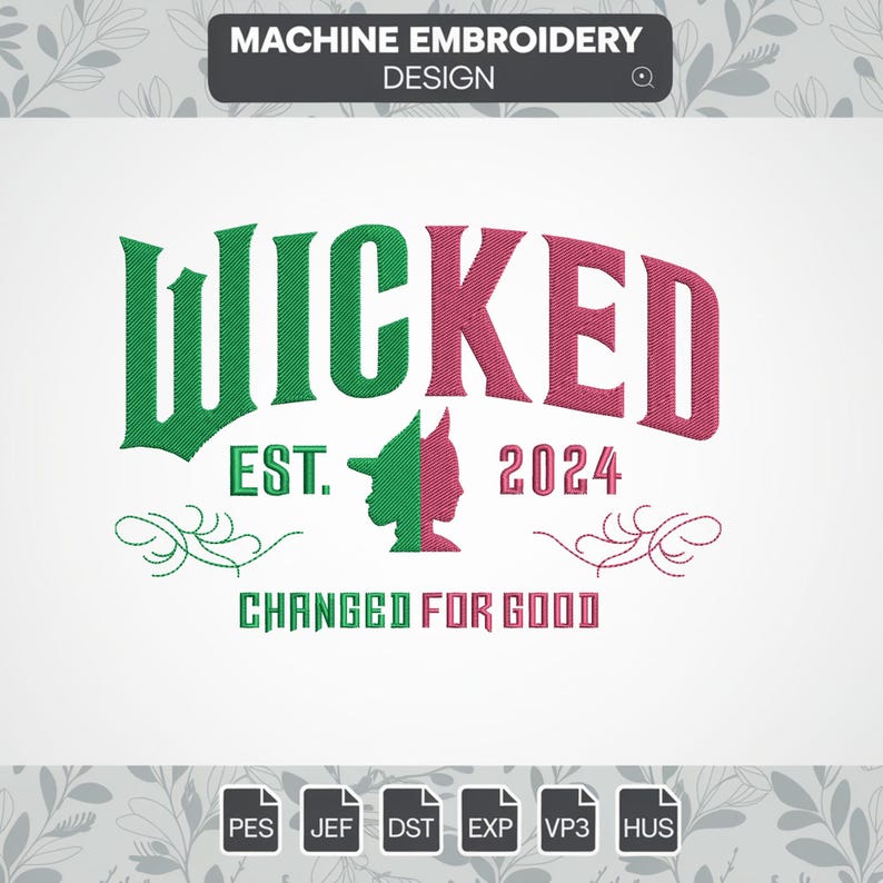 Change for Good Embroidery Designs, Witch Embroidery File, Magic Witch ...