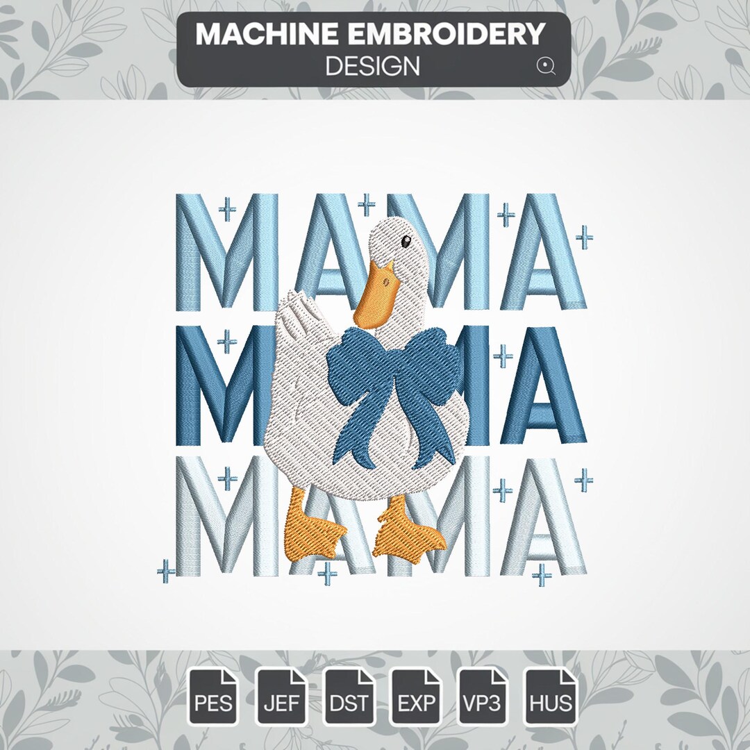 Cute Mama Embroidery Designs, Mama Coquette Embroidery File, Mama Goose ...
