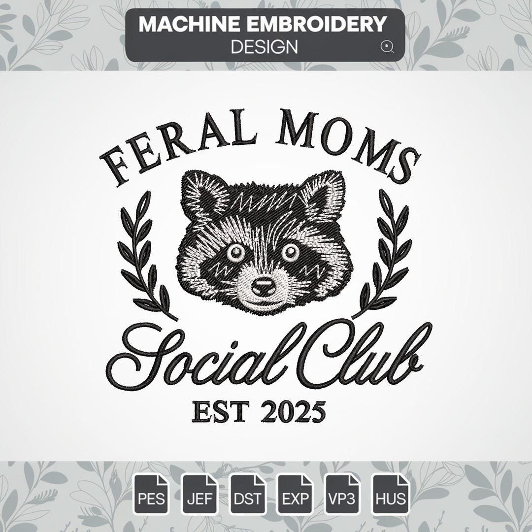 Social Club Embroidery Designs, Mom Embroidery File, Mother Day Machine ...