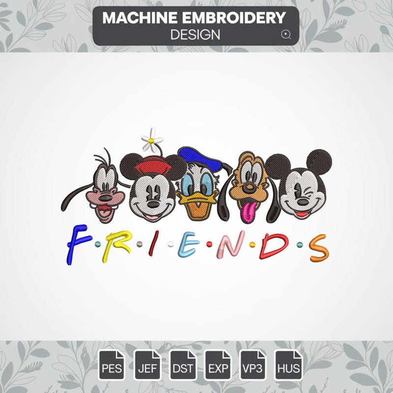 Friends Embroidery - Etsy