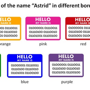 Hello, My Name Is...t-shirt With Your Name in Binary Code, Unisex Tee ...