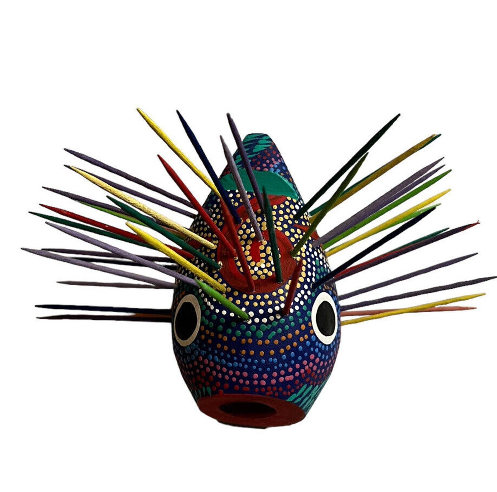 Vintage MEXICO Folk Art Wood Fish Signed Igor Garcia Toothpick Holder ...