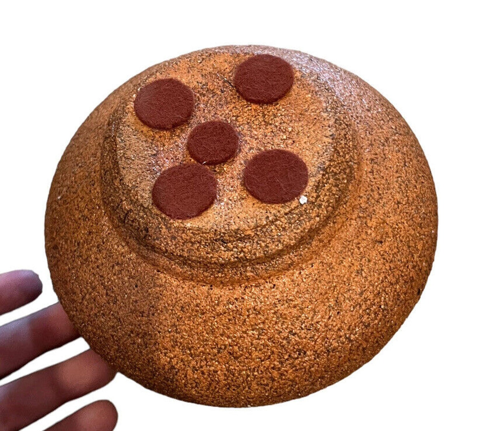 Vintage Sand Pottery Vase Signed S.J.T. Carma Hand Crafted Vase 1980's ...