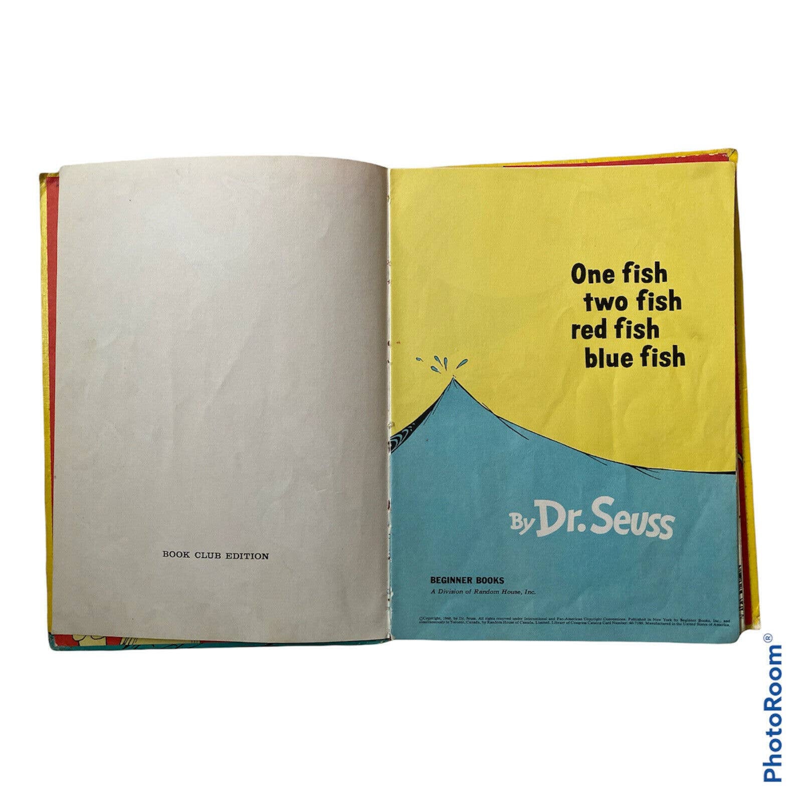 One Fish Two Fish Red Fish Blue Fish Book 1960 Dr. Seuss Random House ...