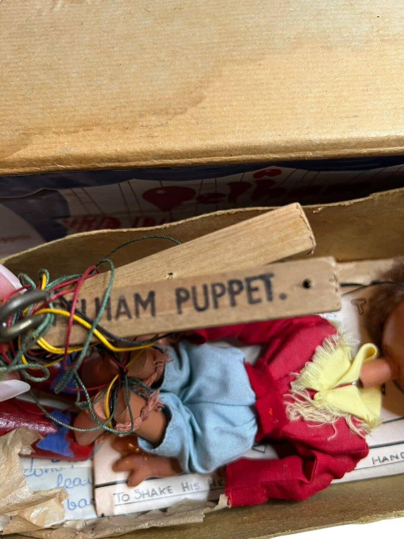Vintage Pelham Puppet noddy Marionette 12 Box Instructions Enid Blyton ...
