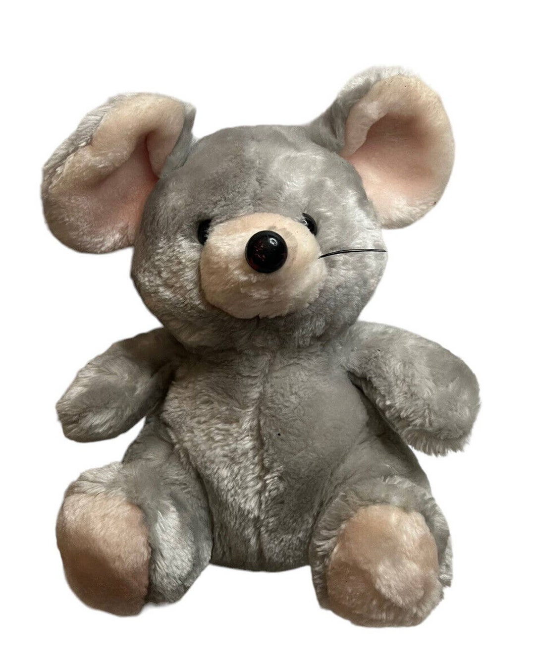 Vintage America Wego Mouse Plush Gray Pink 5009 Stuffed Animal 9” - Etsy