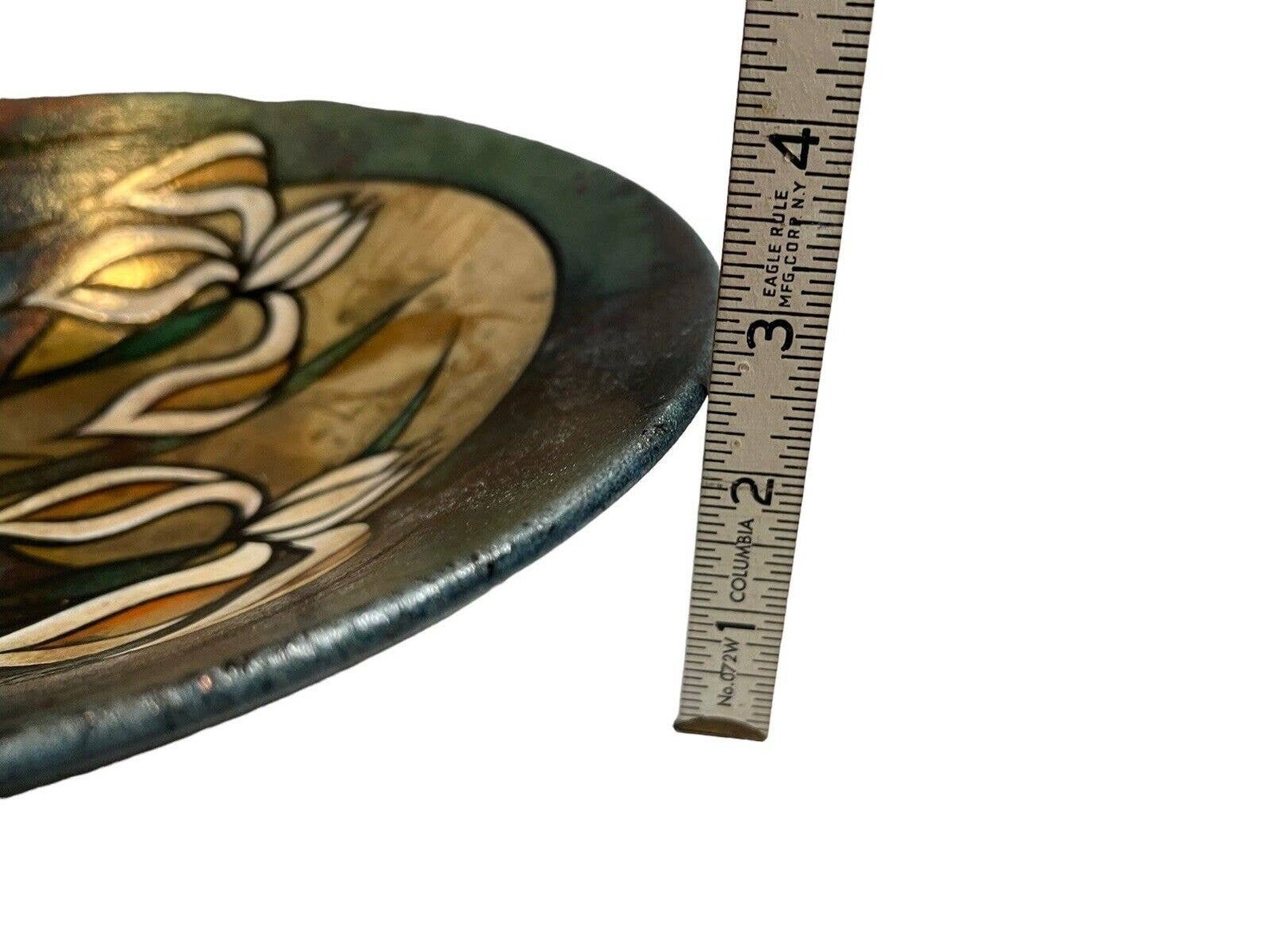 Raku Decorative Bowl Flower Lily Ceramic Hand Made Studio Art Pottery ...