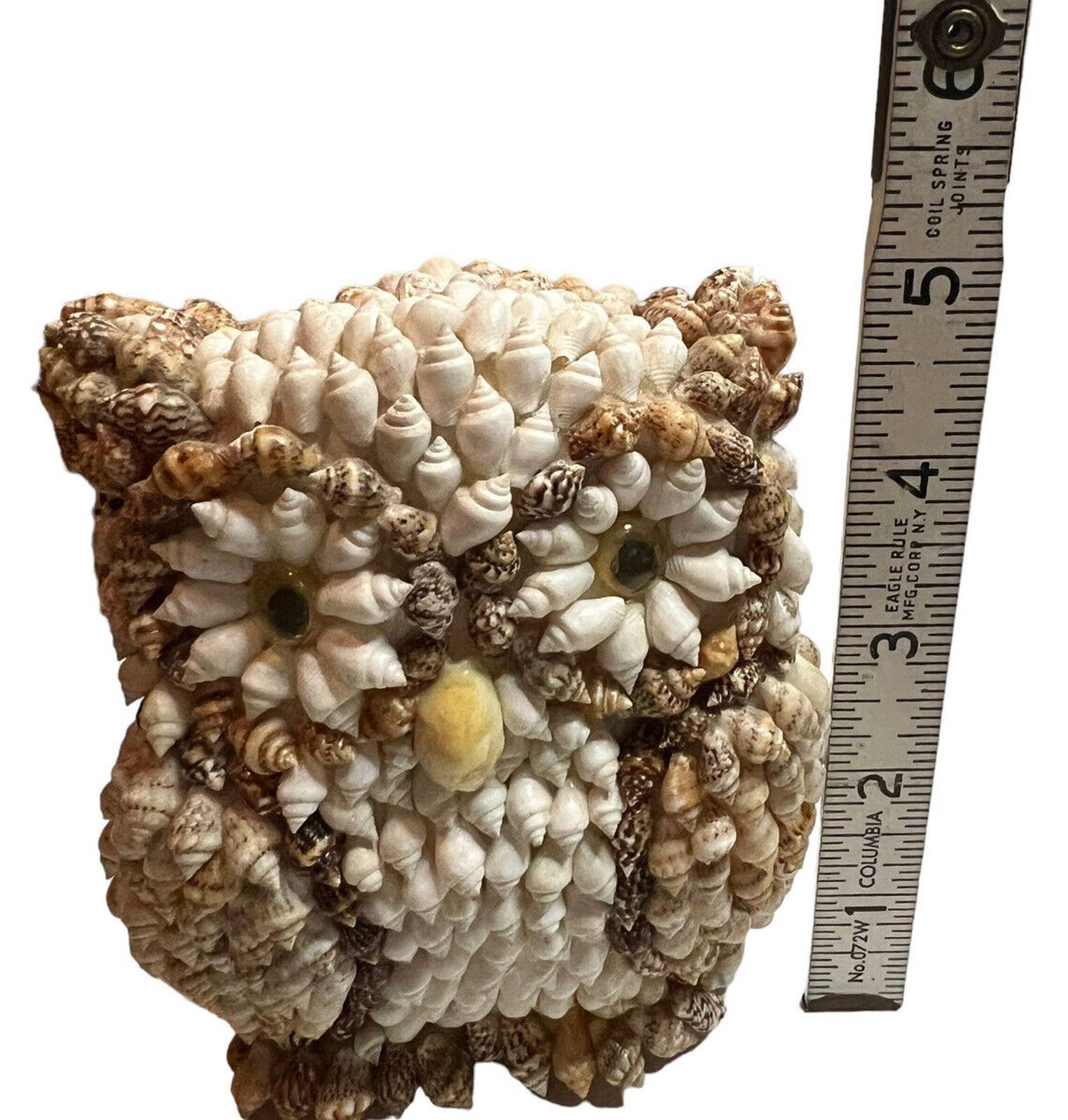 Vintage Sea Shell Owl Figurine Folk Art Bird Statue Kitschy - Etsy