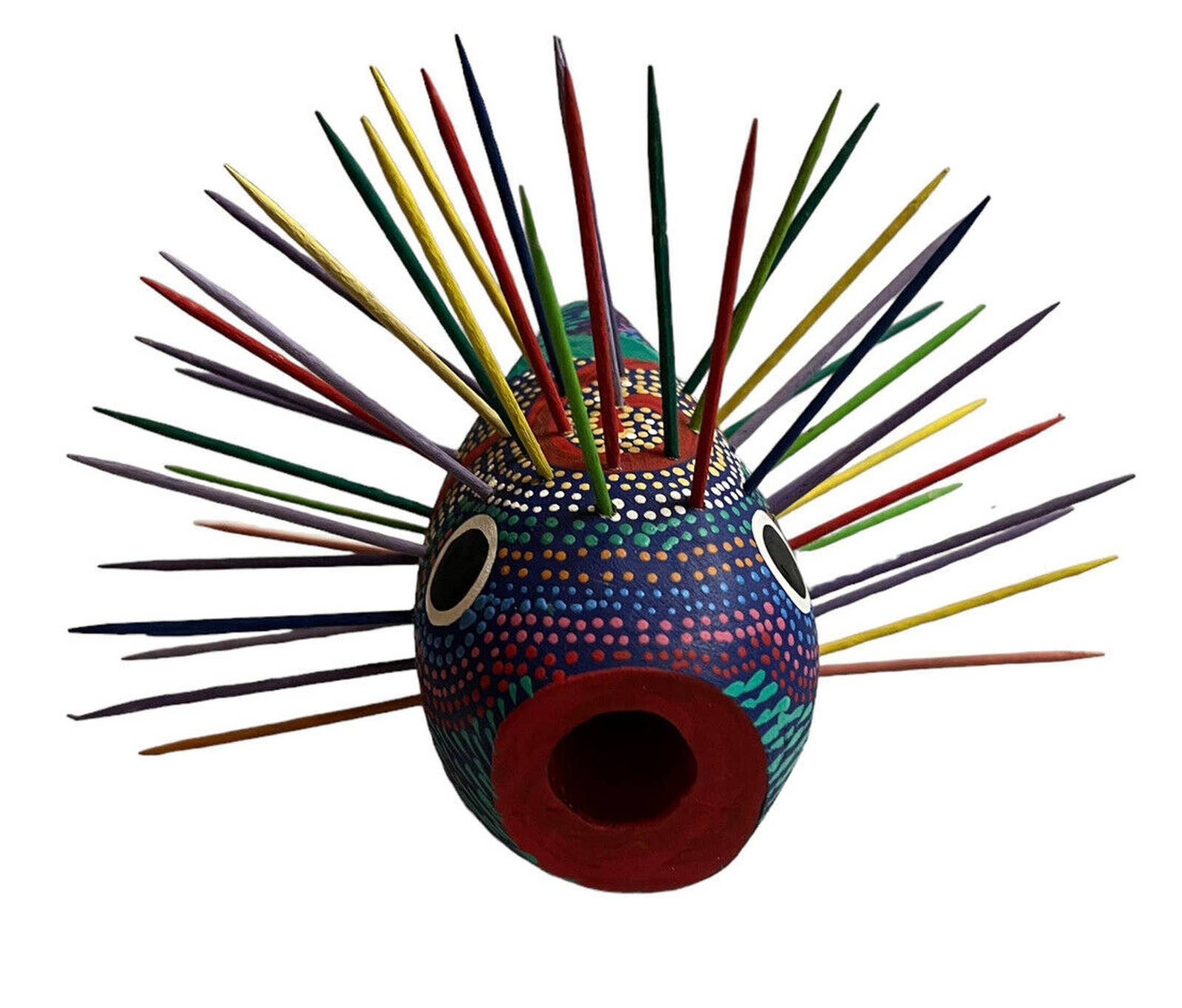 Vintage MEXICO Folk Art Wood Fish Signed Igor Garcia Toothpick Holder ...