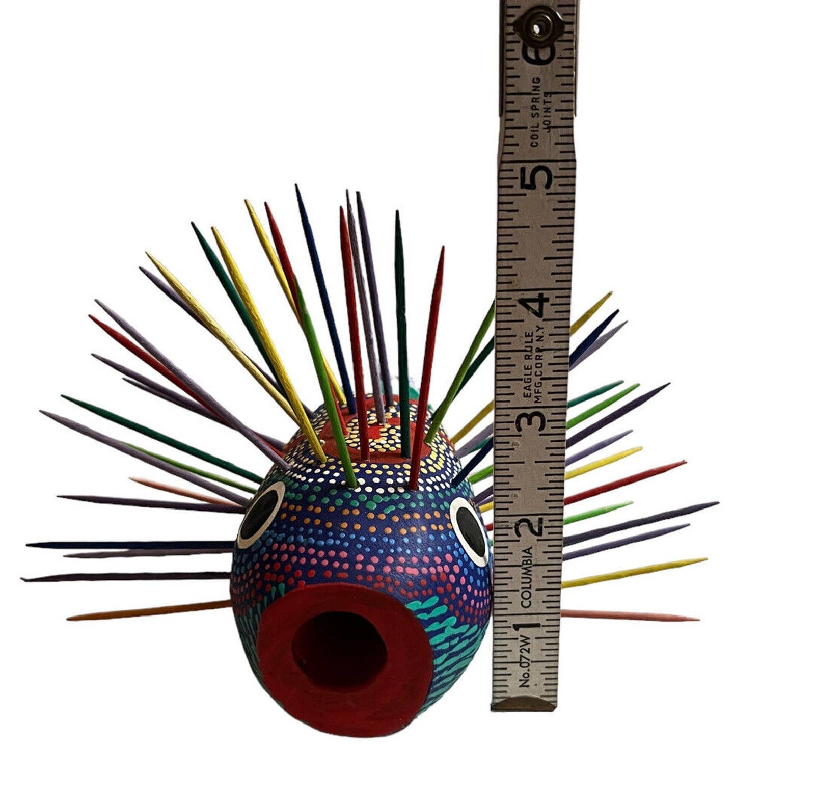 Vintage MEXICO Folk Art Wood Fish Signed Igor Garcia Toothpick Holder ...