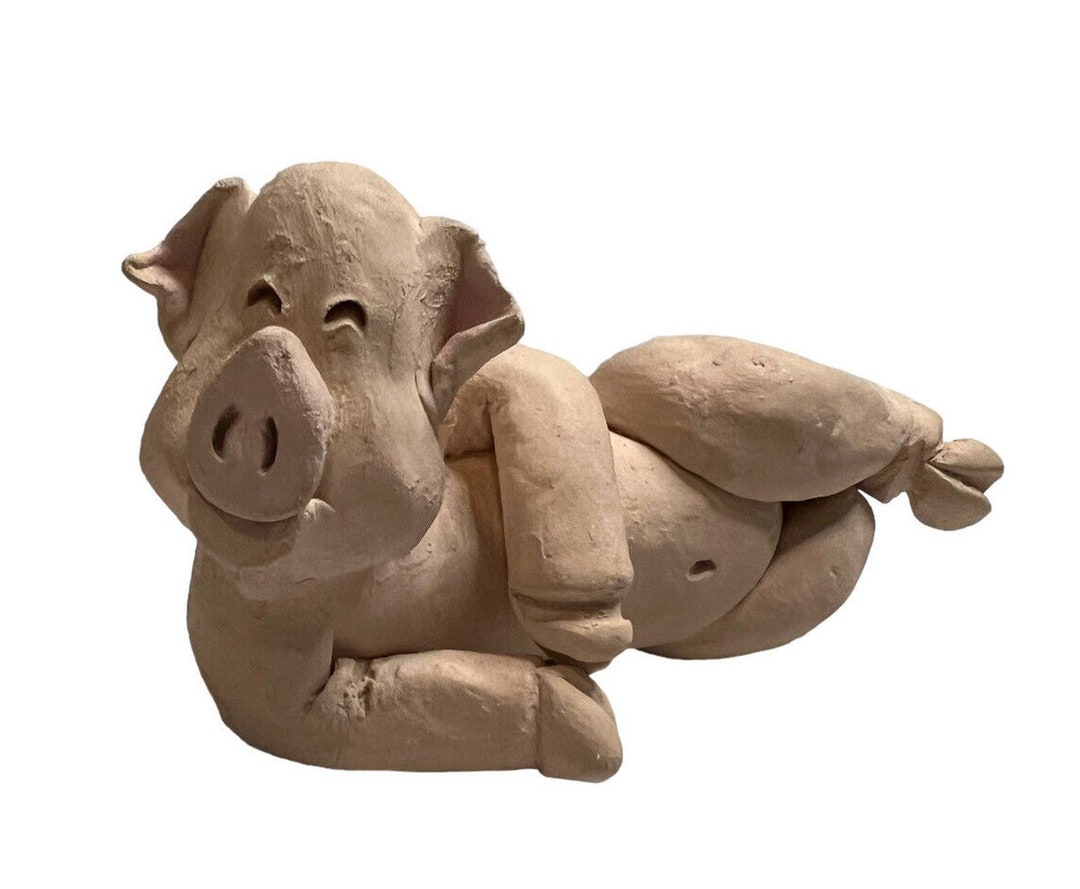 Vintage Studio Art Pottery Whiterock Studios Hand Crafted Pig Figurine ...