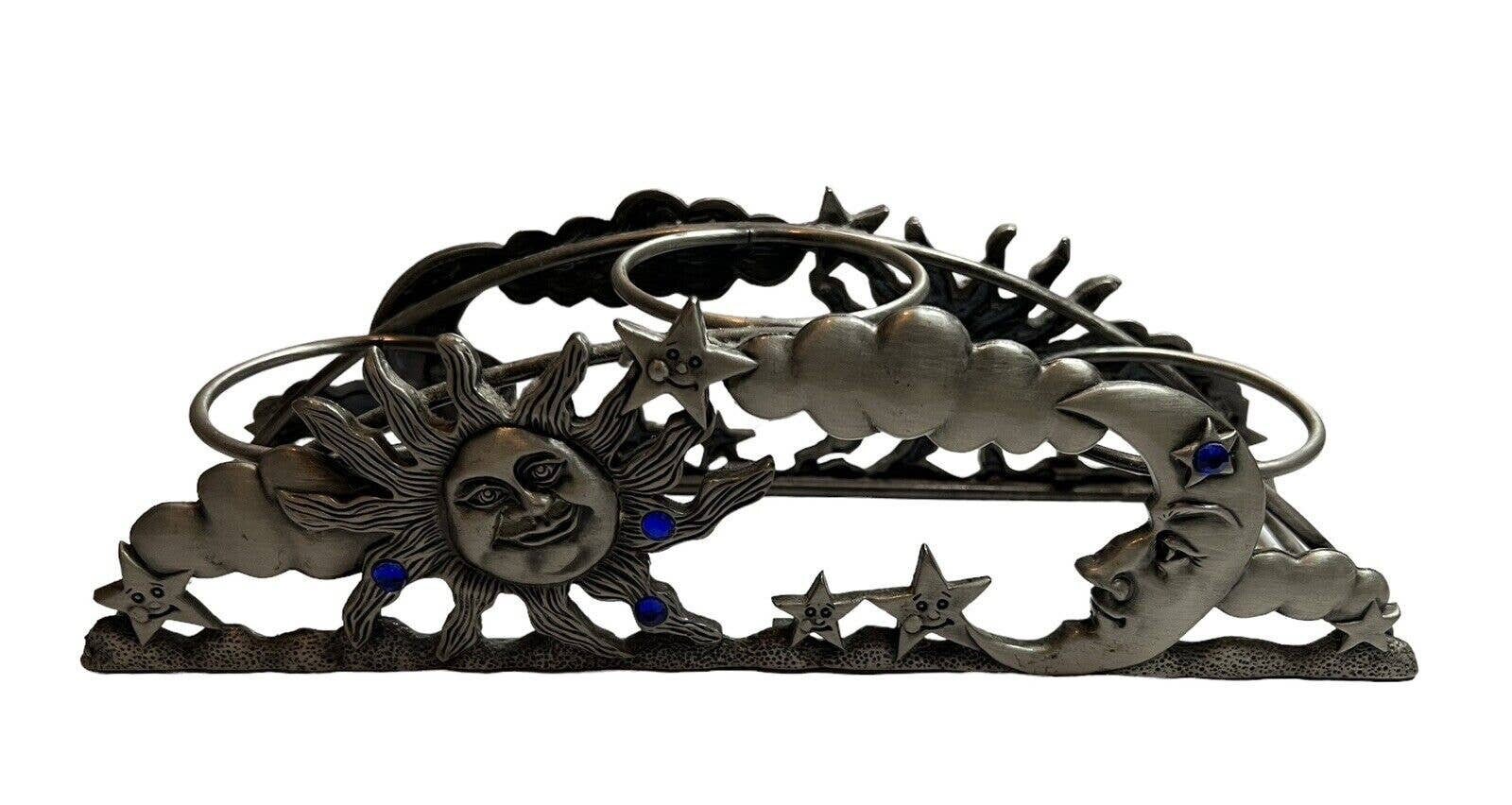 Spoontiques Pewter Metal Arch Candle Holder Votive Sun Moon Stars ...