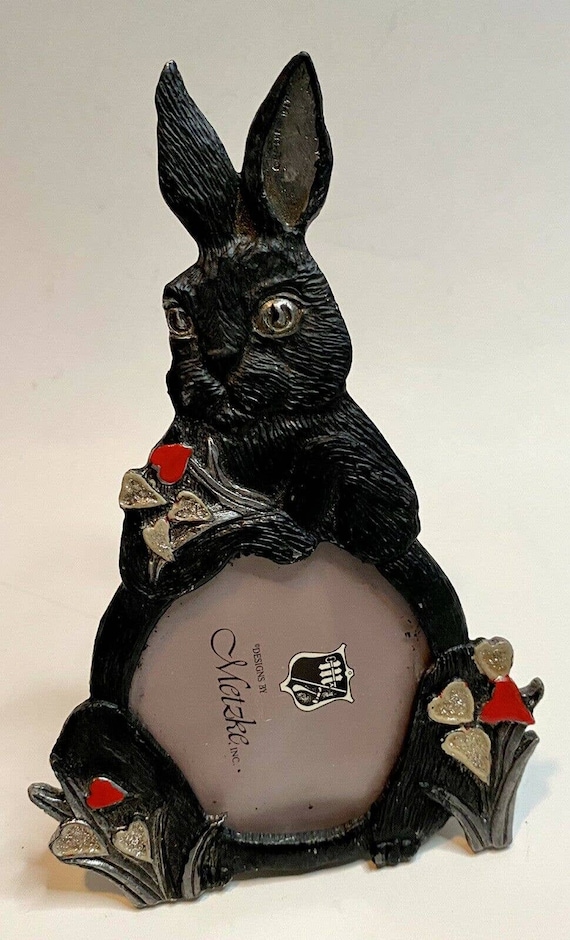 METZKE Pewter Bunny Rabbit Shape Photo Picture Frame Silver | Etsy