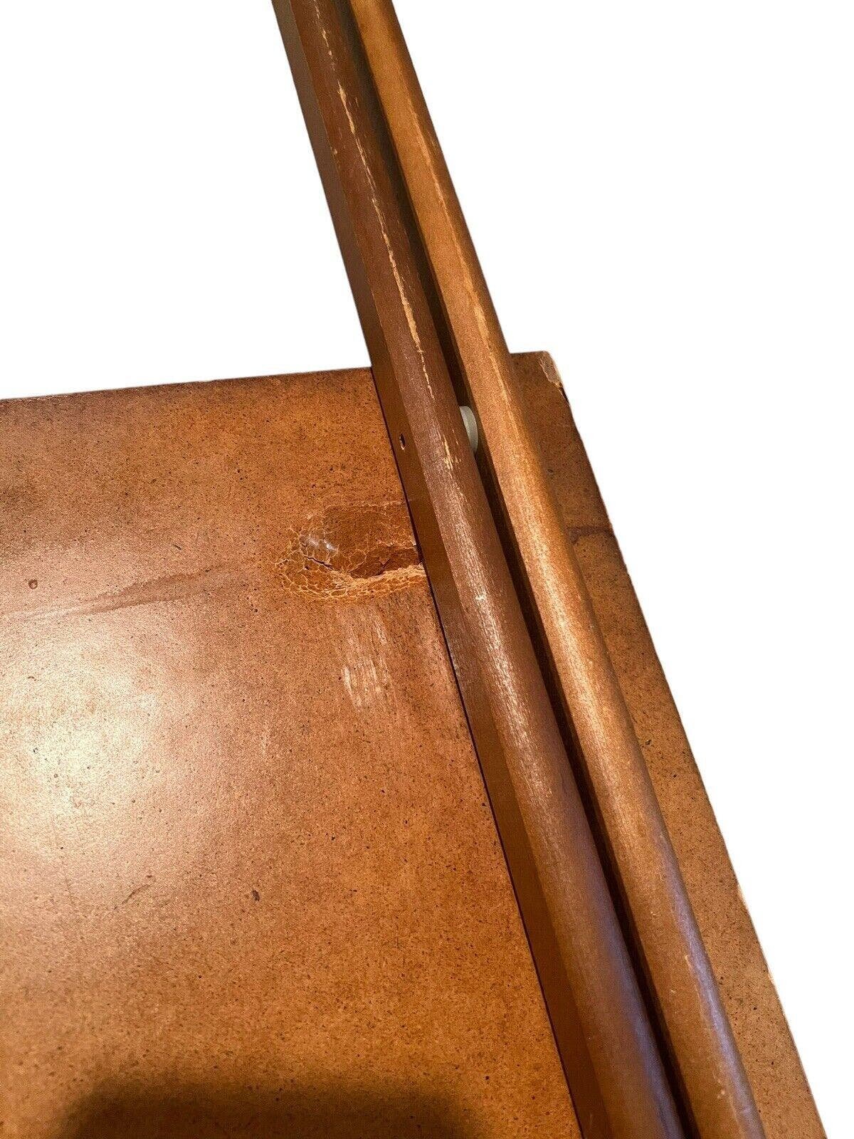 Vintage MCM SCHEIBE Folding TV Table Tray High Wood Stand Set of Two - Etsy