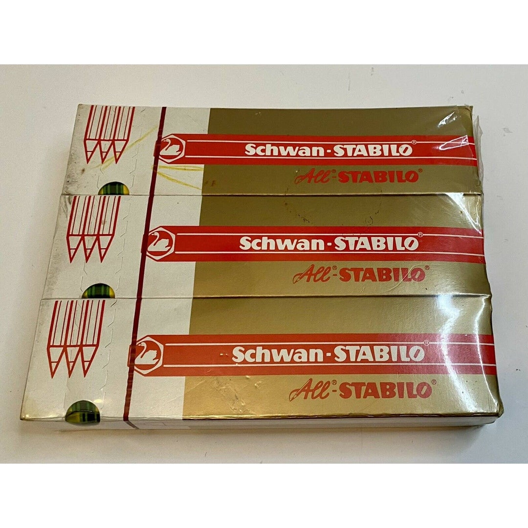 Vintage Schwan Stabilo Yellow Pencils 8044 - 6 Boxes of 12 NOS 72 Total ...