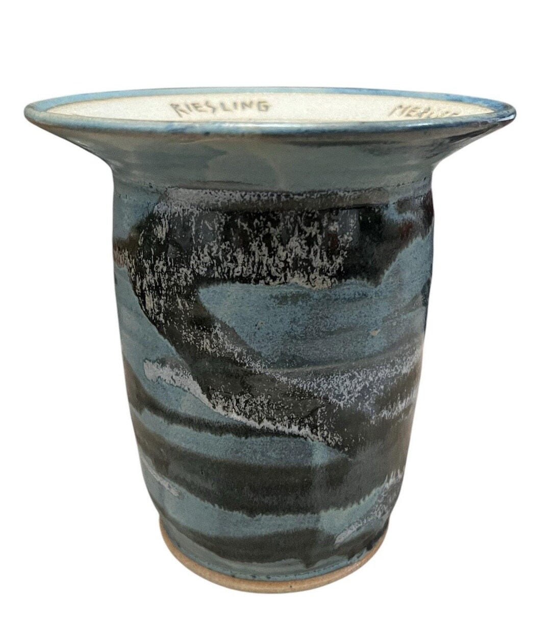 Bryan Becker Clay Werks Studio Art Pottery Wine Chiller Signed Riesling ...