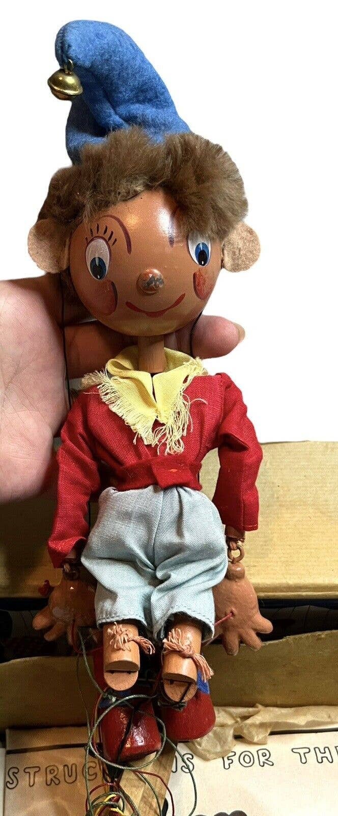 Vintage Pelham Puppet "noddy" Marionette 12” Box Instructions Enid ...