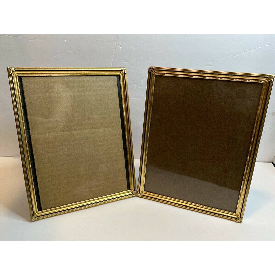 Vintage 24K Gold Finish Ornate Filigree Brass Picture Photo Frames USA ...