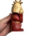 Handmade PENSIVE JESUS CHRIST Handcrafted Wooden Sculpture Carved Crown ...