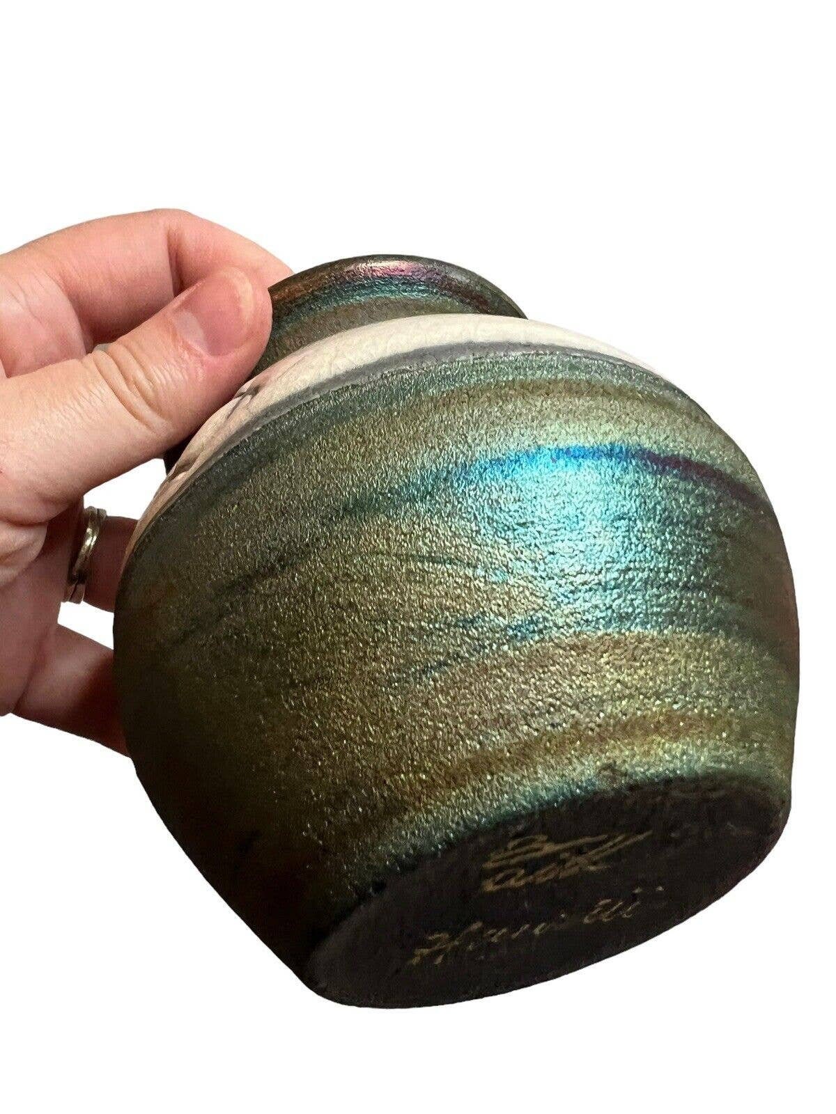 Vintage Ben Diller Volcano Ash Raku Signed Pottery Art Vase - Etsy