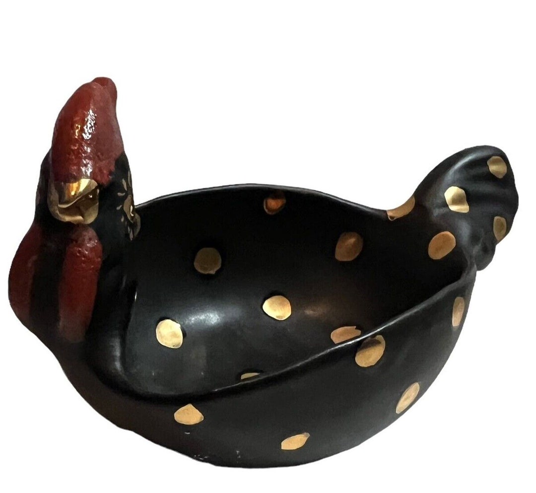 Aldo Londi Bitossi Chicken Bird Rooster Art Pottery Dish Bowl MCM Italy ...