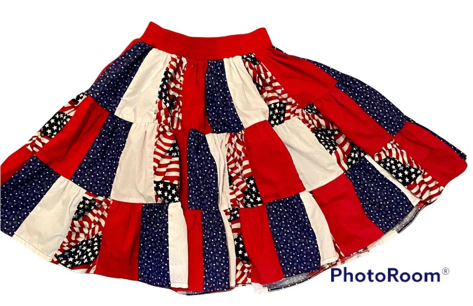 Square Dance American Flag Skirt Red White Blue SQUARE UP FASHIONS ...