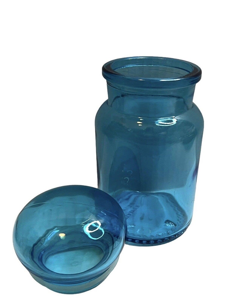 Vintage Apothecary Jar Container With Bubble Lid Made in - Etsy