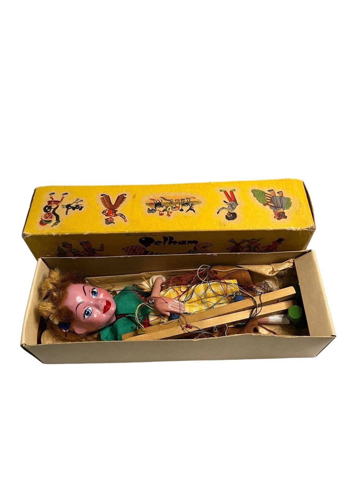 Vintage Pelham Gretl Puppet Marionette Fairytale Original Box Brothers ...