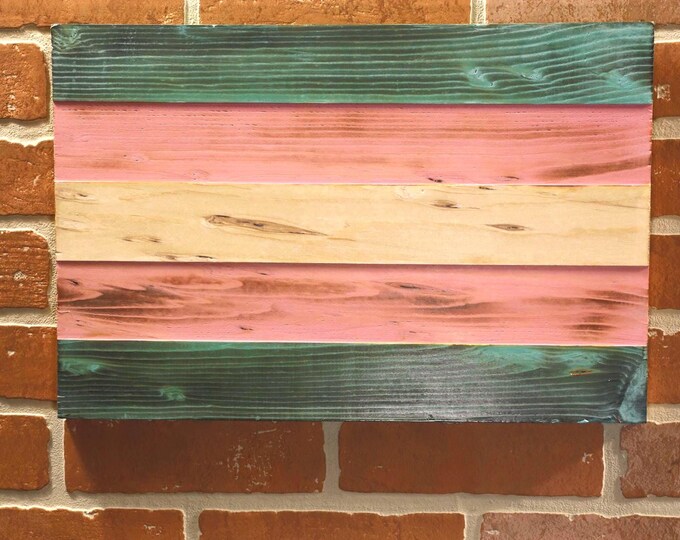 Transgender Pride Flag Made of Wood, Pride Flag, LGBT Flag, Shou Sugi ...