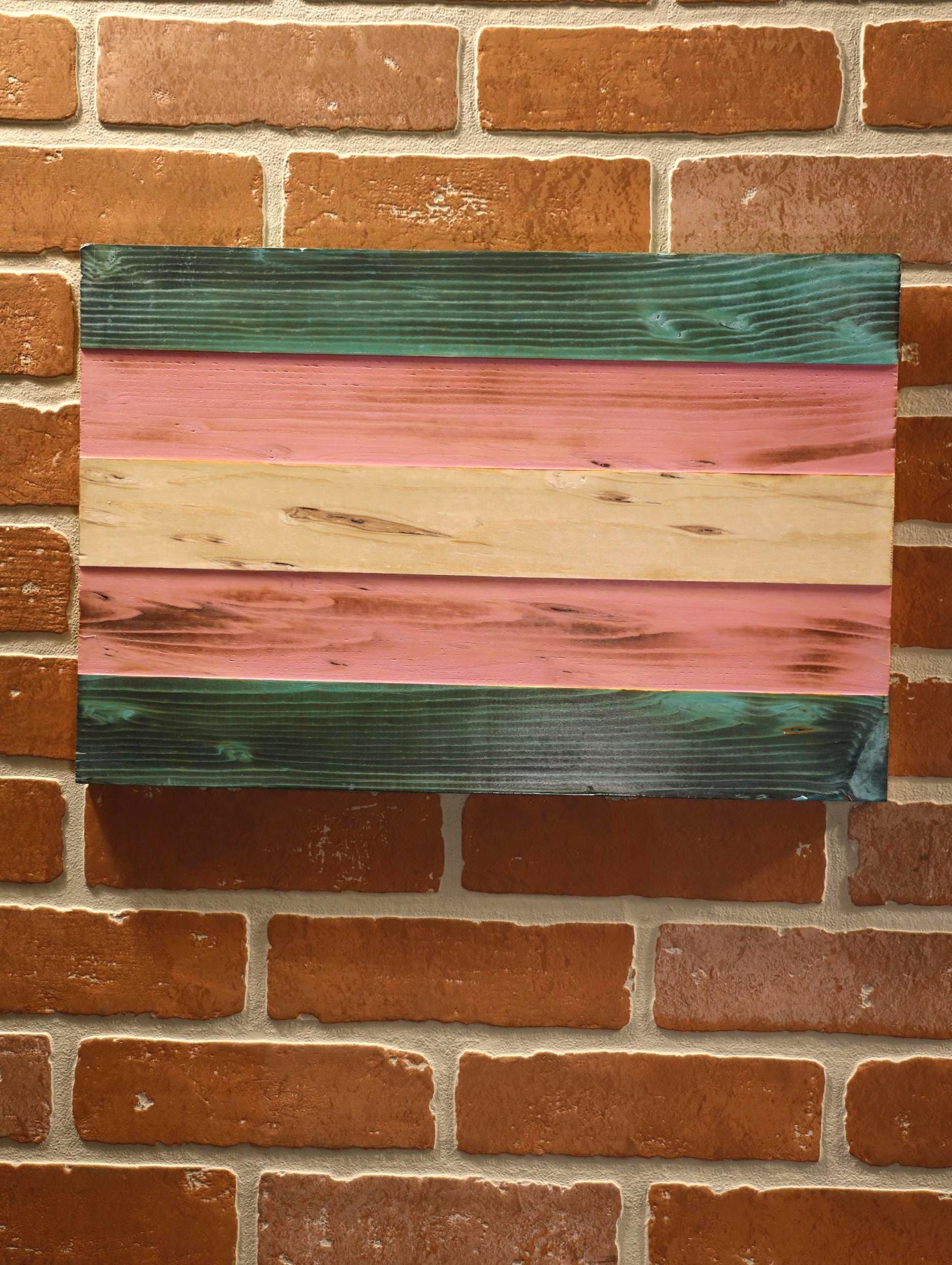 Transgender Pride Flag Made of Wood, Pride Flag, LGBT Flag, Shou Sugi ...
