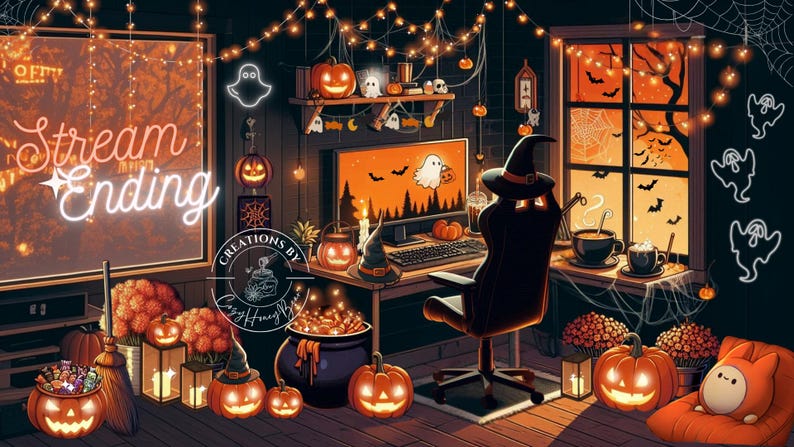 Halloween Spooky Gaming Stream Screens: Animated Overlay Bundle ...