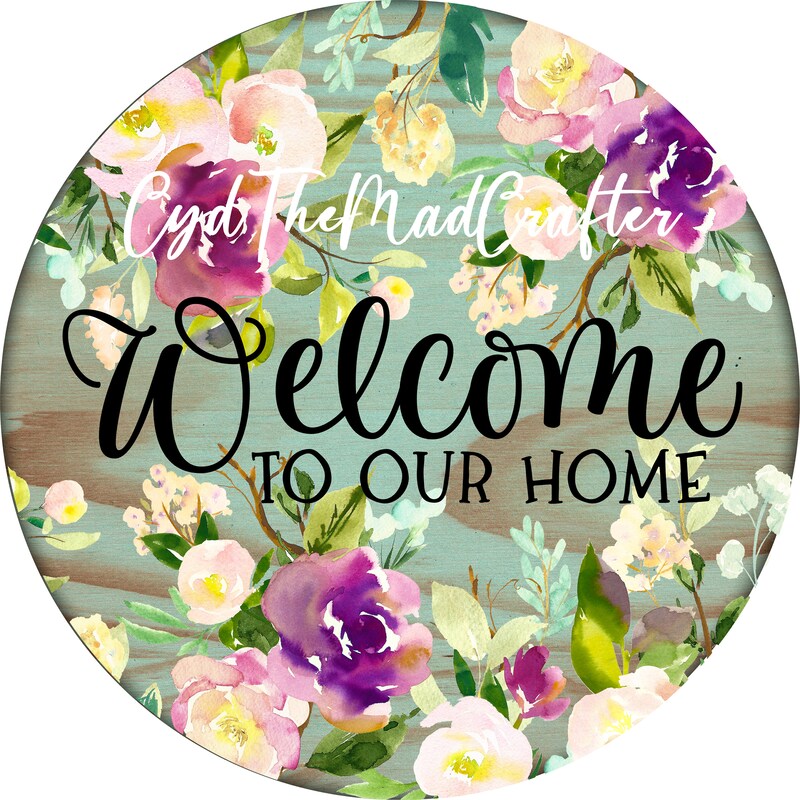Home Wreath Sign - Etsy