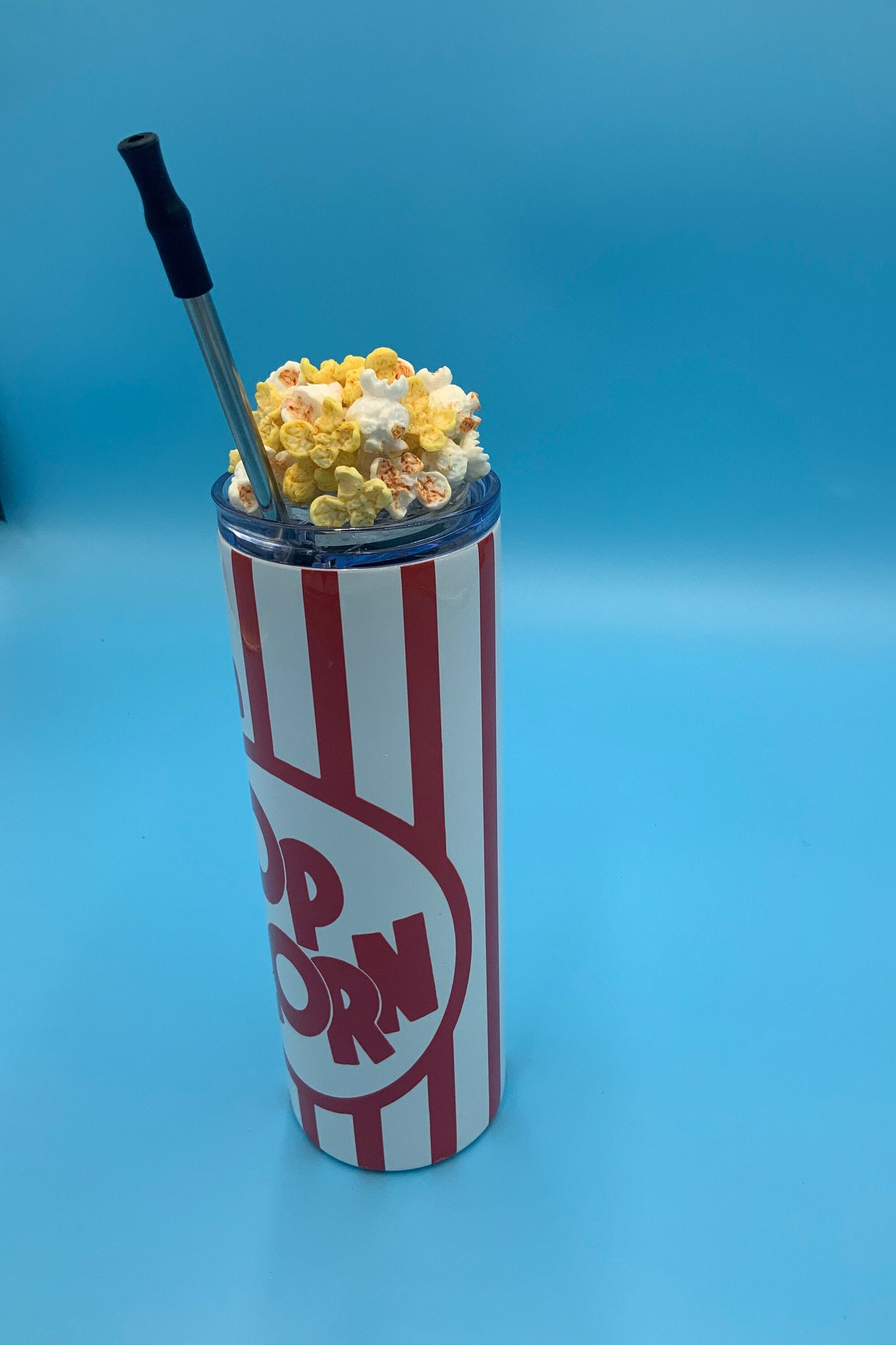 Popcorn 20oz Tumbler with Decorative Popcorn Lid | Etsy