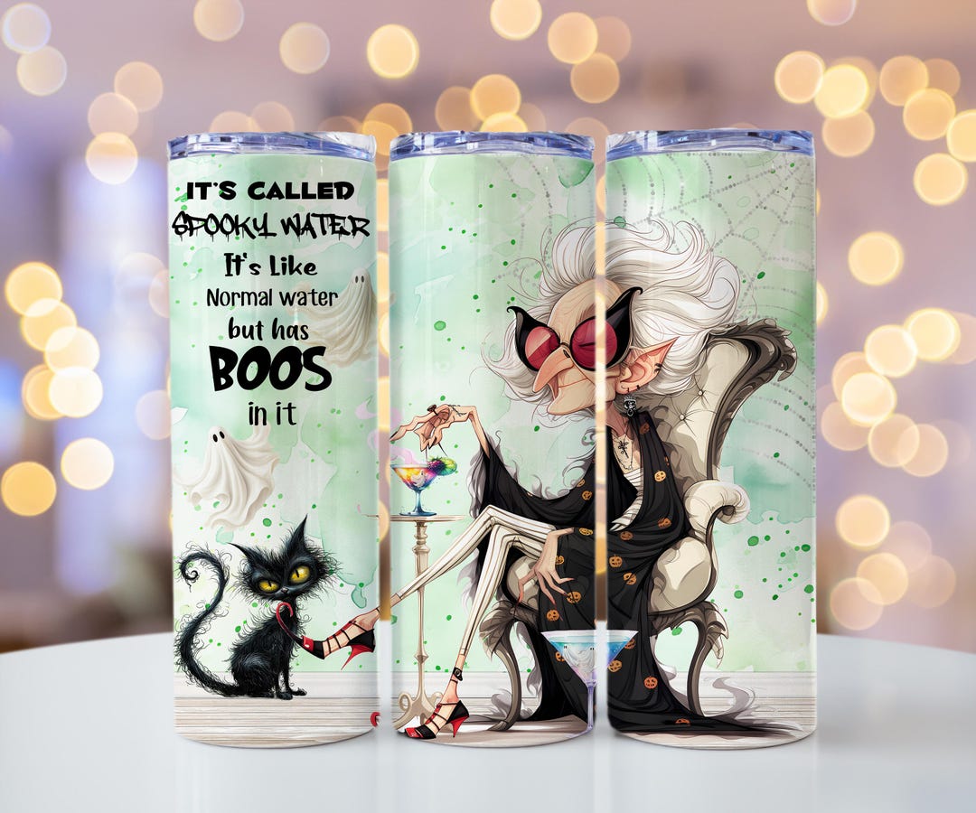 Spooky Water 20 Tumbler Wrap, Halloween Witch Png - Etsy