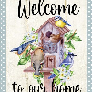 Welcome to Our Home Birdhouse 8x10 Wreath Sign - Etsy