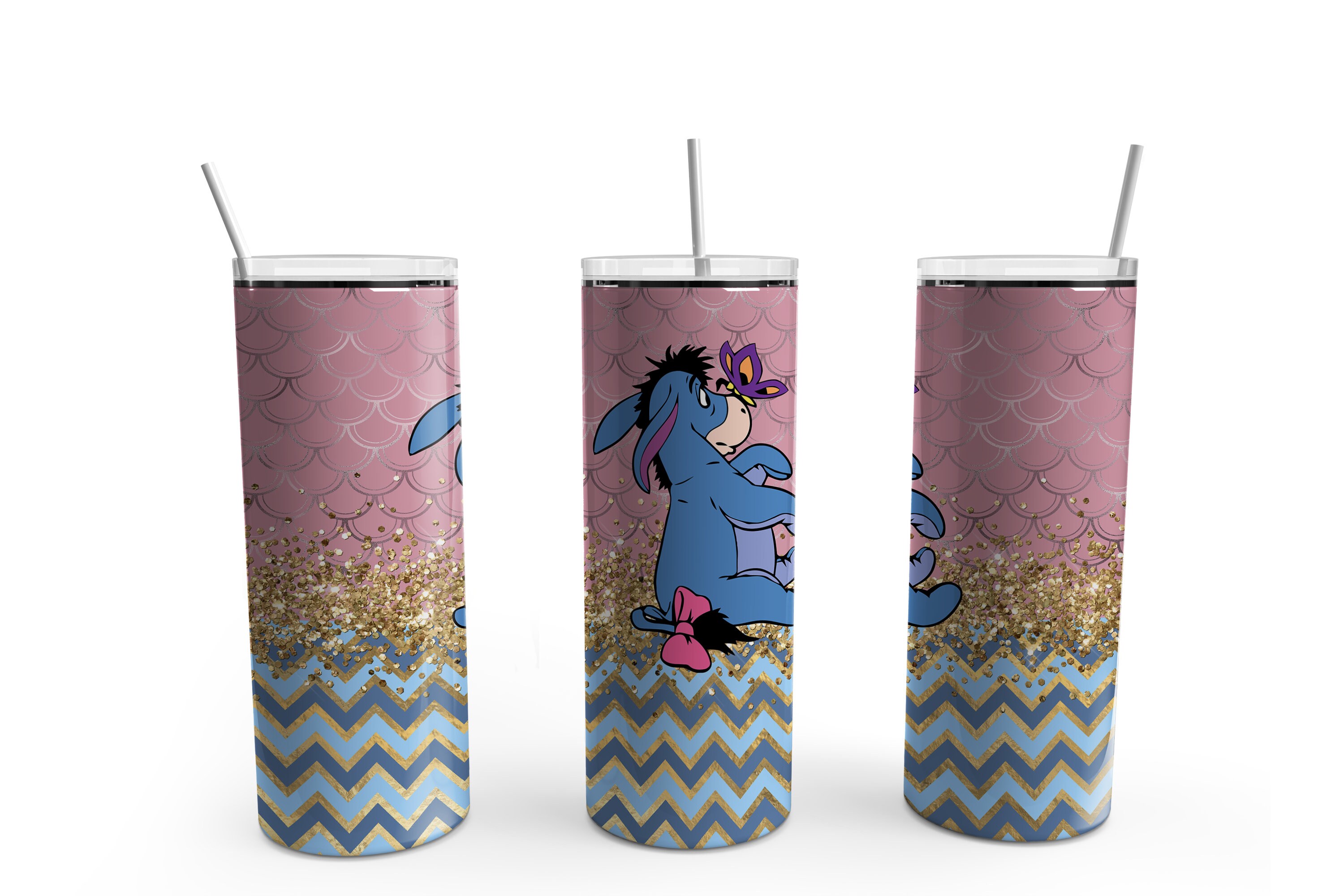 Eeyore With Butterfly 20oz Tumbler Personalized Tumbler | Etsy