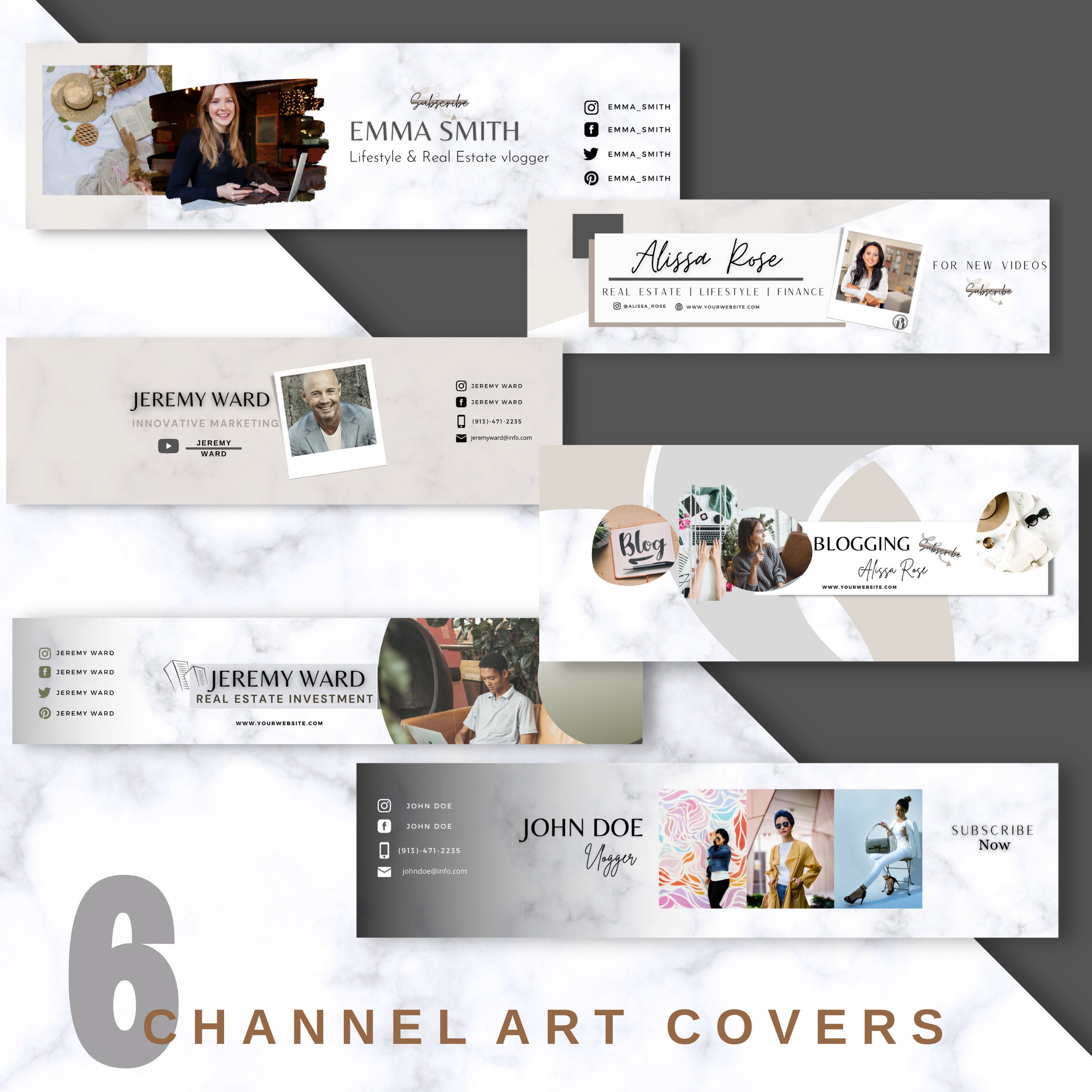 Minimalist Youtube Banner Channel Art Intro Outro Youtube - Etsy Hong Kong