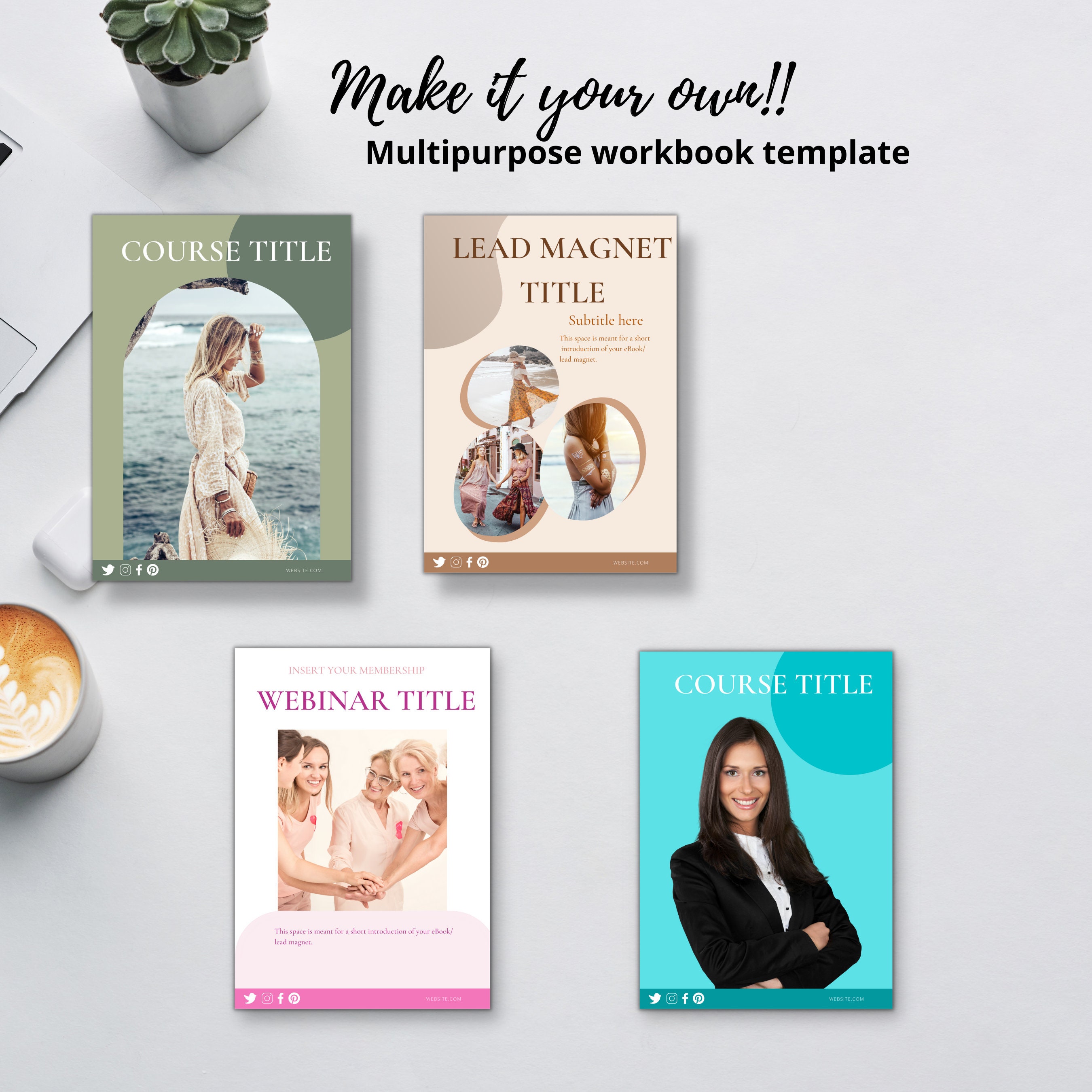 Coaching Ebook Template Canva Online Course Marketing Small - Etsy