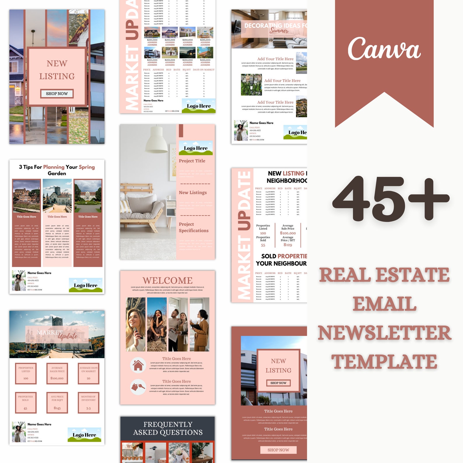 Real Estate Email Newsletter Template for Mailchimp, Email Marketing ...