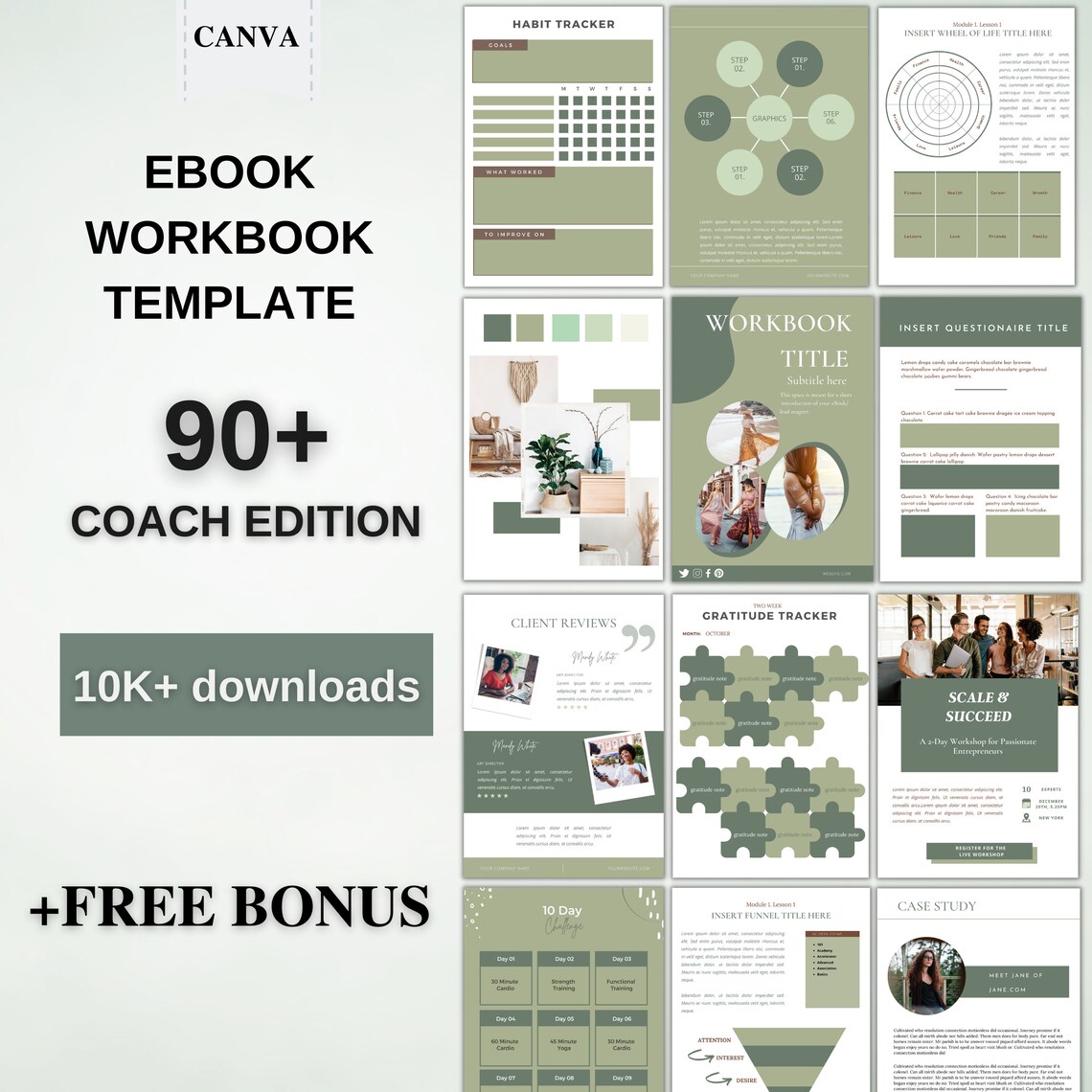 Coaching Ebook Template Canva Online Course Marketing Small - Etsy