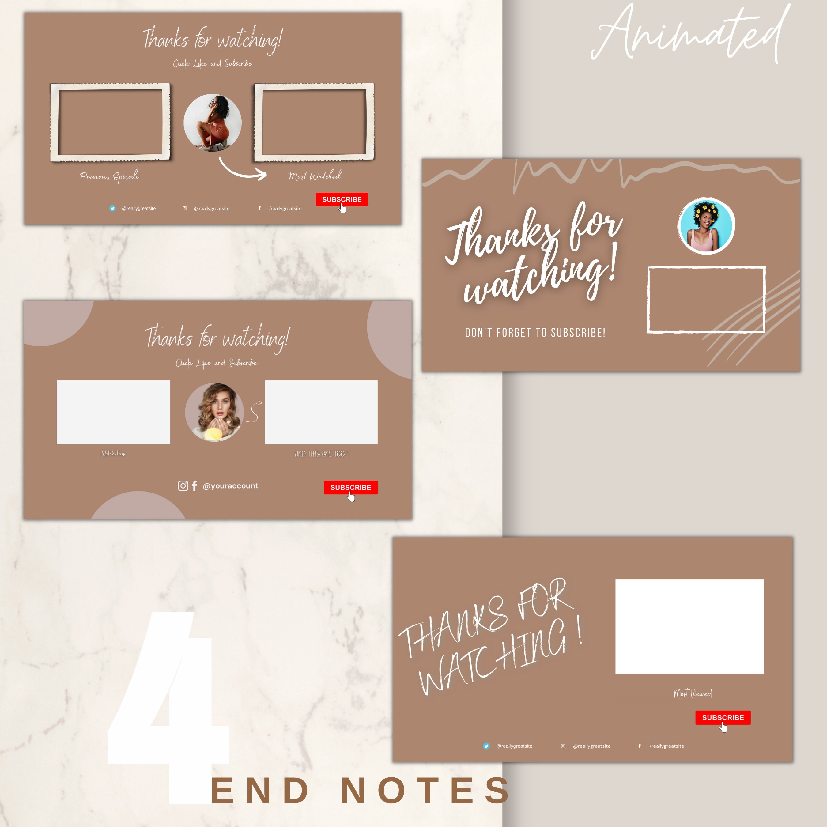 Youtube Branding Kit, Personalized Youtube Banner, Intro, Outro, 5 ...