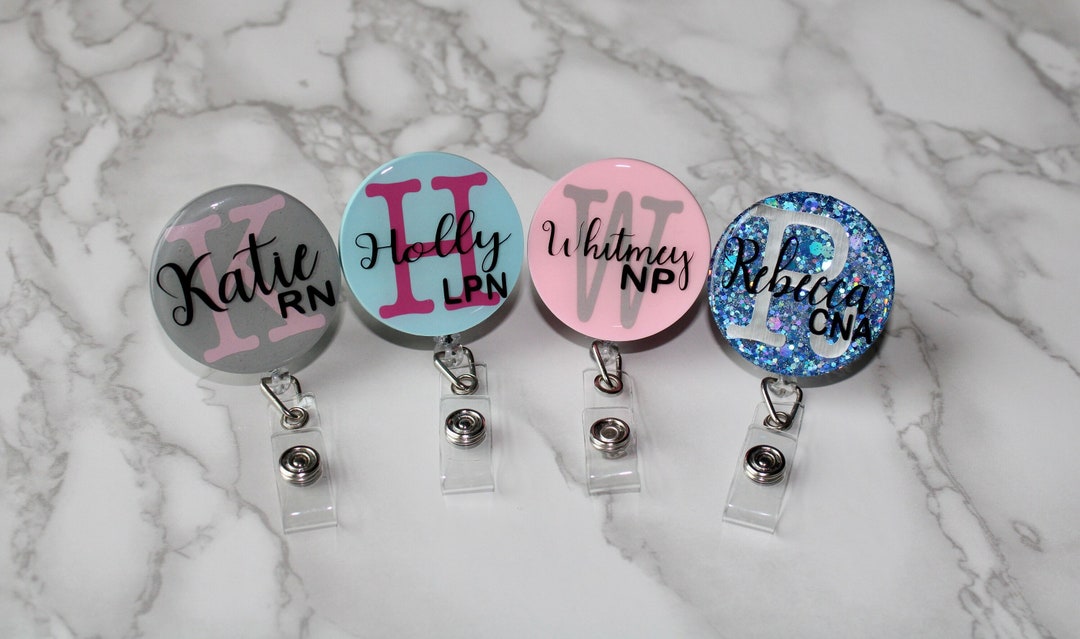 Initial Name Tag - Nursing - Etsy