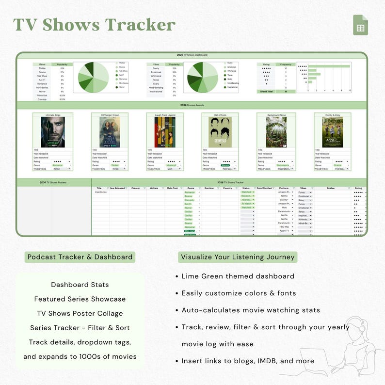 2026 Reading Journal | Movies & TV Tracker, Music, Podcast Trackers ...
