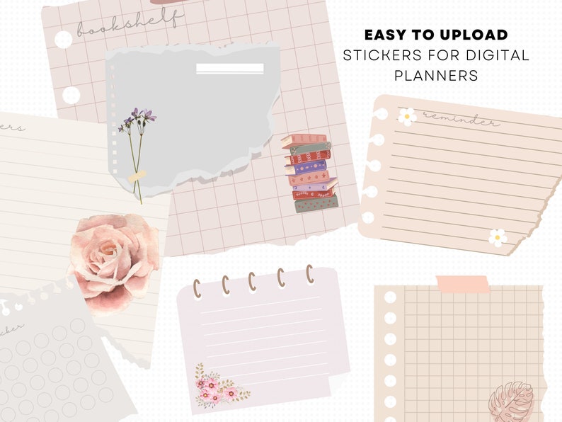 40 Aesthetic Goodnotes Sticky Notes Boho Digital Stickers iPad Stickers ...