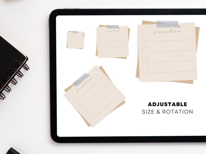 40 Aesthetic Goodnotes Sticky Notes Boho Digital Stickers iPad Stickers ...