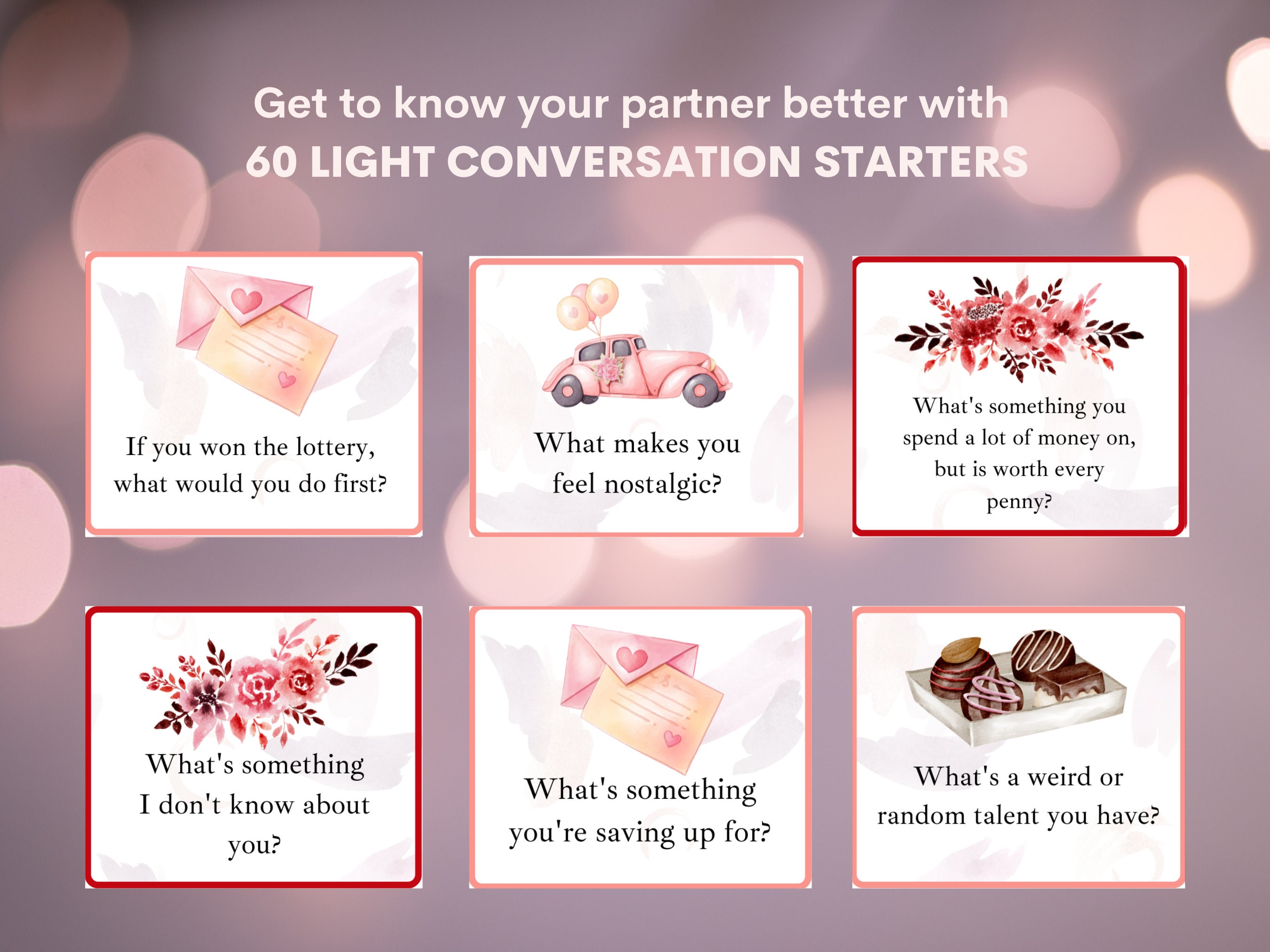 120 Date Night Conversation Cards Romantic Conversation Starters ...