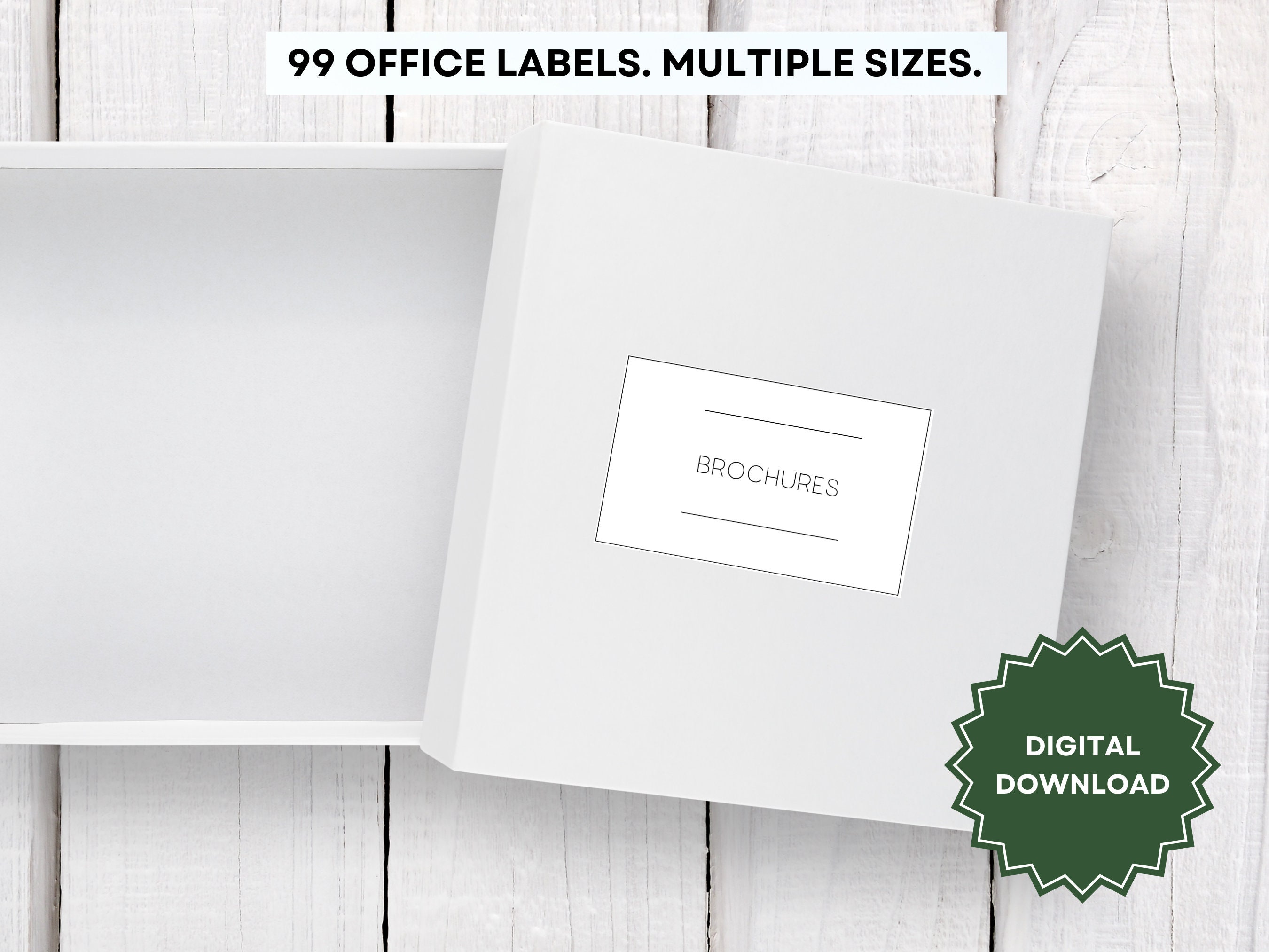 99 Minimalist Office Labels | Aesthetic Office Organizer | Digital ...